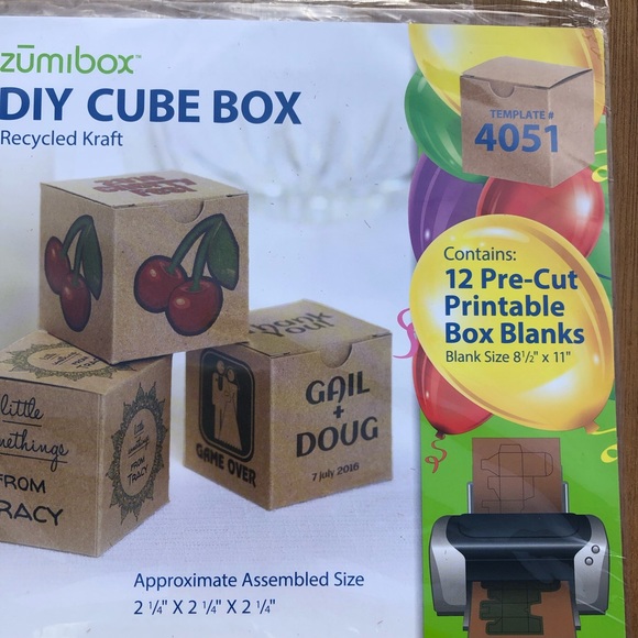 any | Office | Zumibox Diy Cube Box Recycled Kraft Template 45 | Poshmark